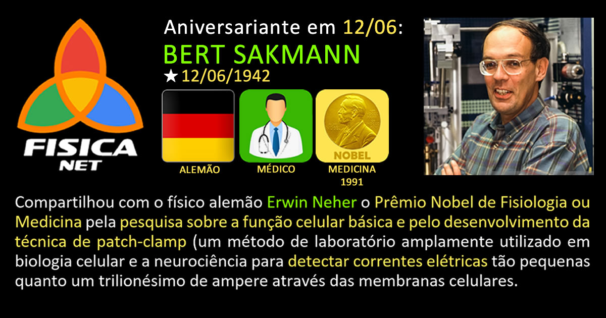 Em 12/06: BERT SAKMANN - Biografias