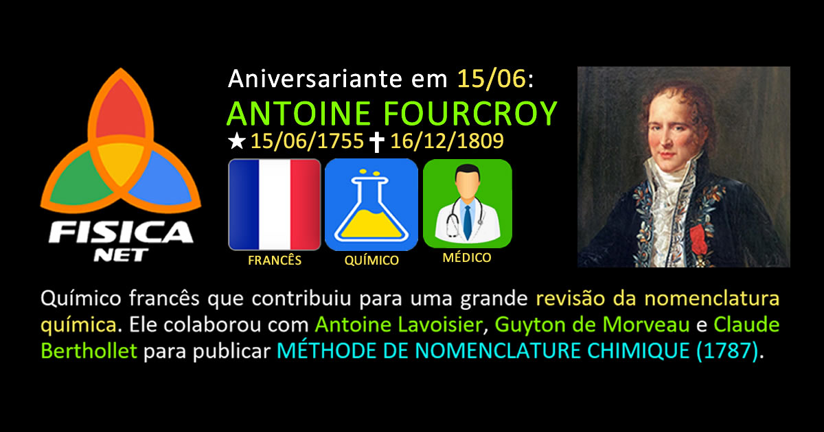 Em 15/06: ANTOINE FRANÇOIS FOURCROY - Biografias