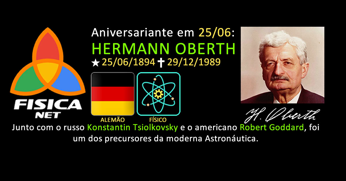 Em 25/06: HERMANN OBERTH - Biografias
